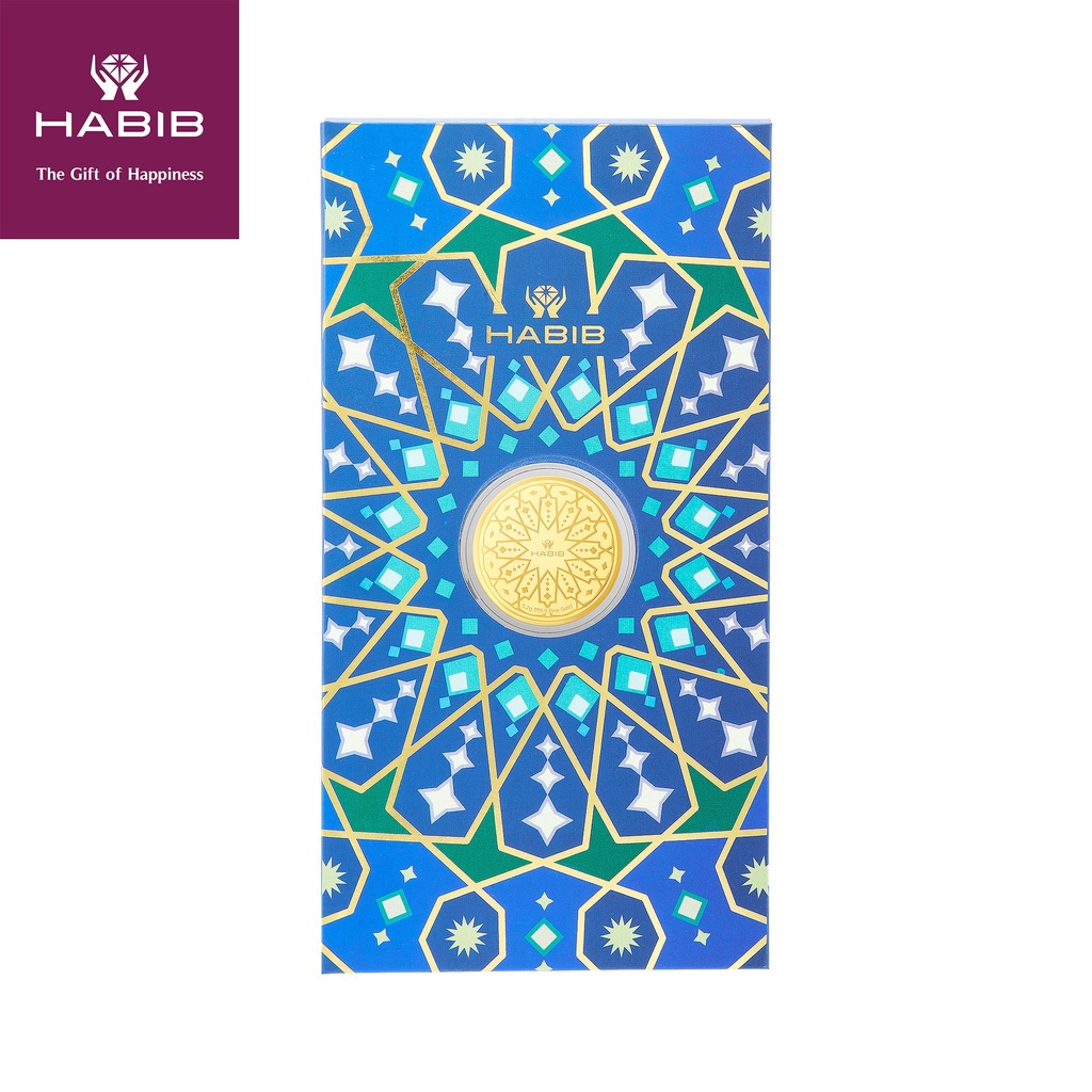 HABIB Arabesque (Blue) 999.9 Gold Wafer Coin (0.20G) | Shopee Singapore