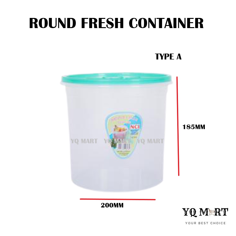 Round Fresh Airtight Multipurpose Containers 200MM-280MM/Bekas Keropok ...