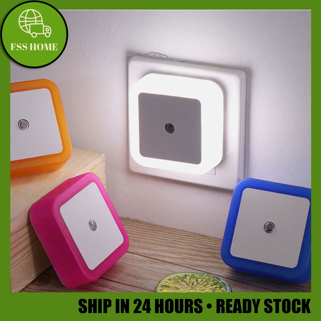 LED Light Socket Plug Automatic Night Auto Sensor Lamp Indoor Bedroom ...
