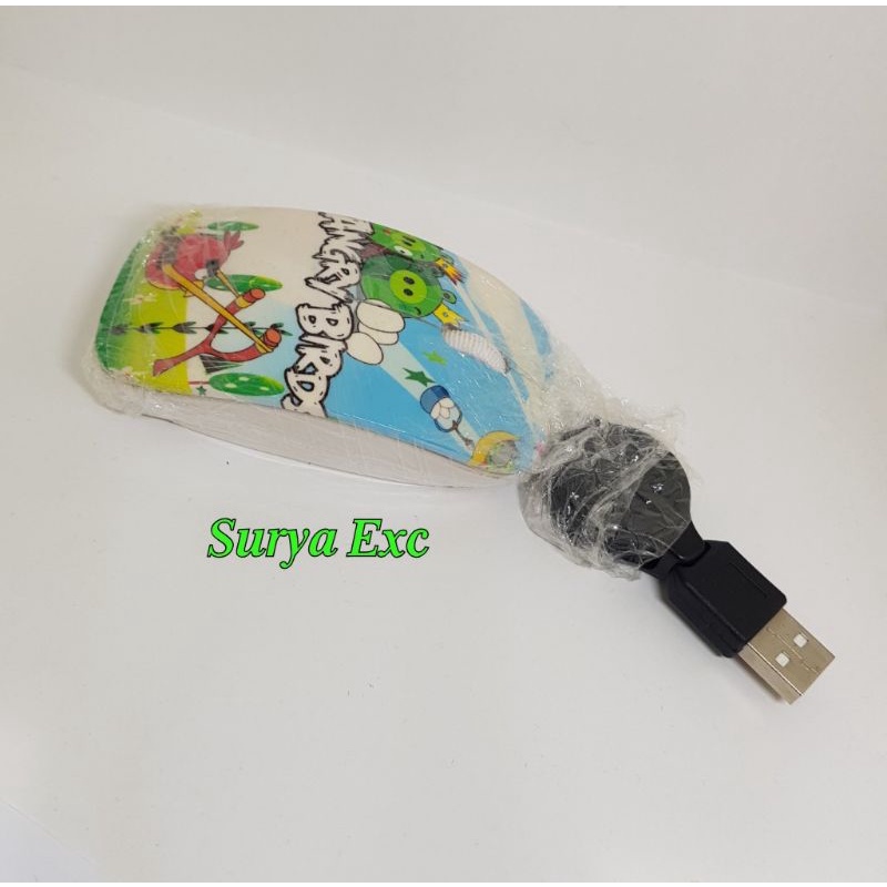 Mouse Cartoon Cable Pull The Computer Laptop Mouse | Shopee Singapore