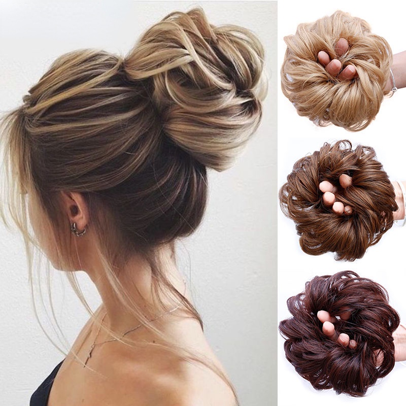 Synthetic Elastic Fake Hair Wig Bun Messy Chignon Scrunchies Elastic ...