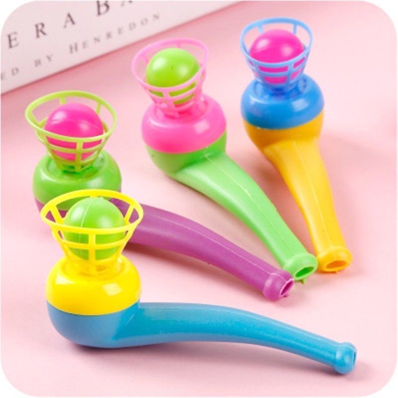 SG Local Stock Floating Blow Balls Tube Toy Classic Traditional ...