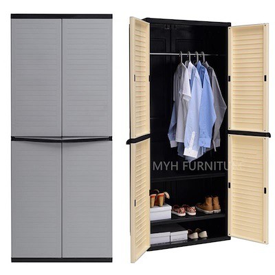 2 Door Plastic Storage Cabinet Utility and Multipurpose Cabinet Plastic ...