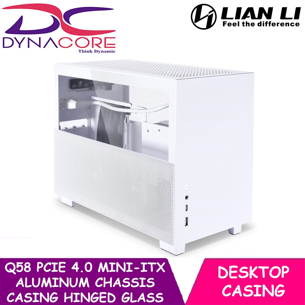 Lian Li Q58 PCIE 4.0 Mini-ITX Aluminum Chassis Casing hinged glass and ...