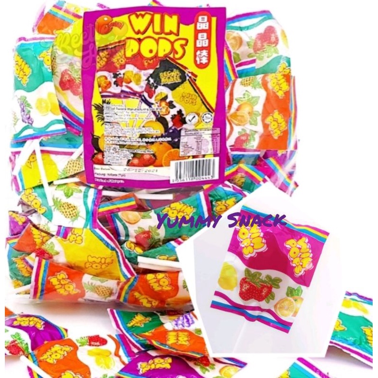 Win Pops Mix Fruit Flavour Lollipop Childhood Snack Party Goodies ...