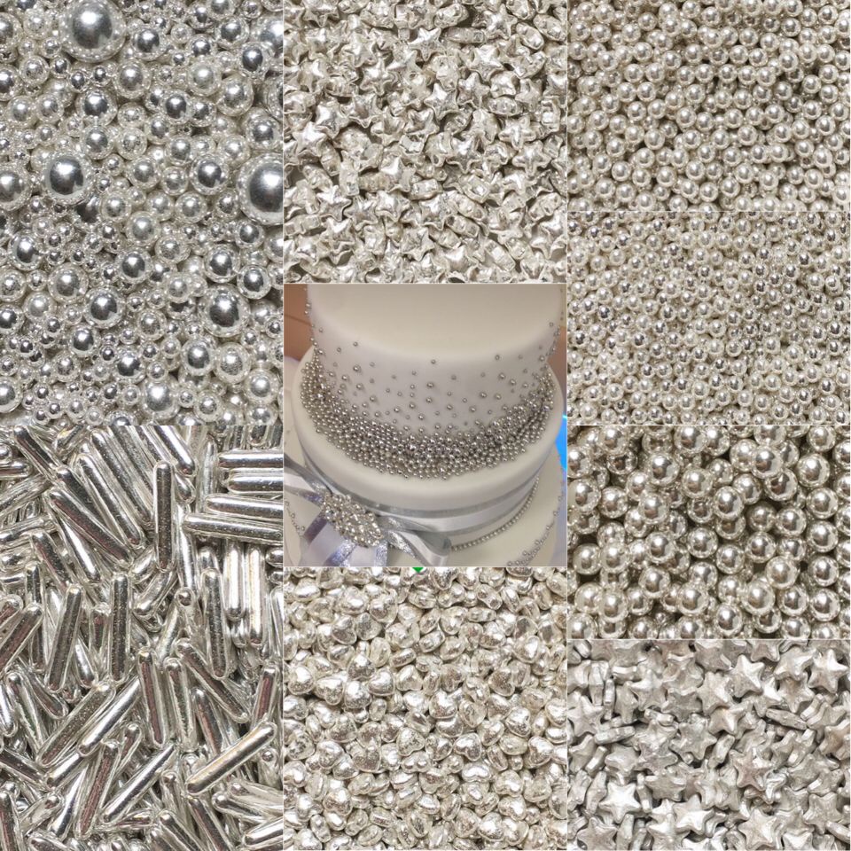 Sprinkle edible silver 15gr/trimit/sp Cake sprinkle | Shopee Singapore