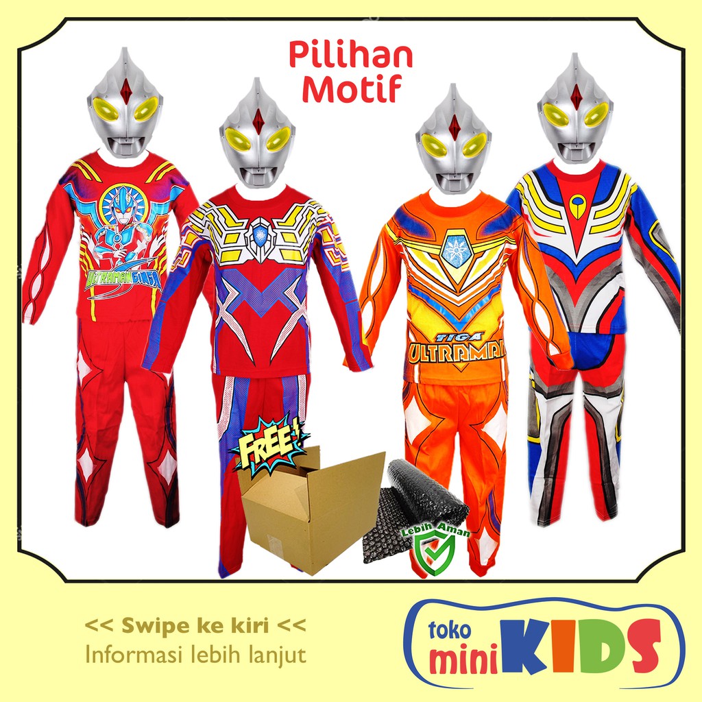 Kids Costume Suit Ultraman Pajama Superhero Mask | Shopee Singapore