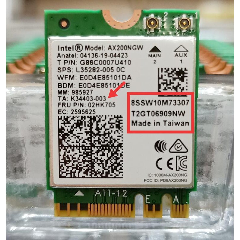 [SG Seller] Intel AX200 Rev 3 Latest Wifi 6 card 2.4Ghz 5Ghz A/G/N/AC ...