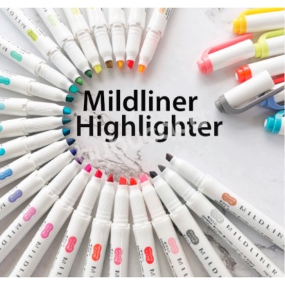 Zebra Mildliner Double Ended Chisel & Bullet Tip Highlighter | Shopee ...