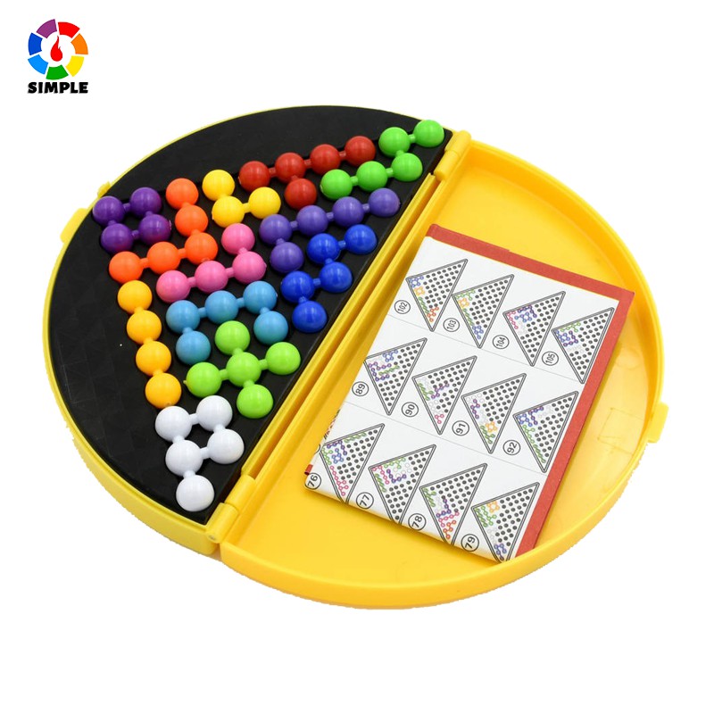 Classic Puzzle Pyramid Plate 180 Challenges IQ Pearl Logical Mind Game ...