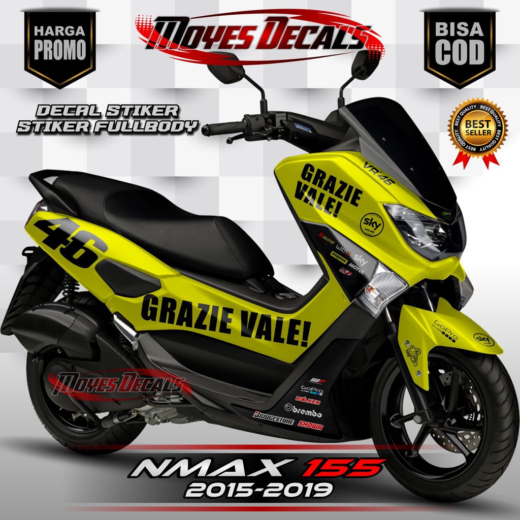Sticker sticker decal sticker Yamaha nmax 150 old full body Grazie Vale ...