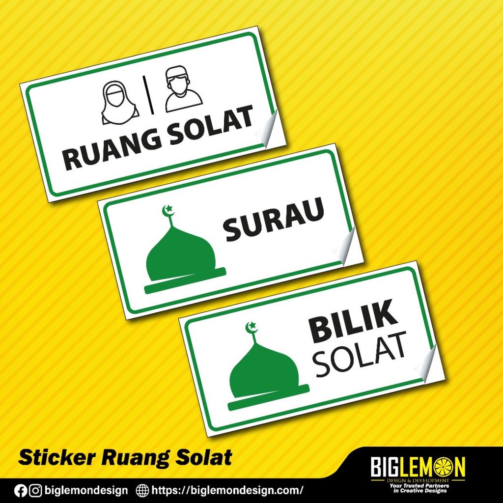 Surau Sticker/Prayer Room/Prayer Room/Prayer Room/Surau Sign Sticker ...