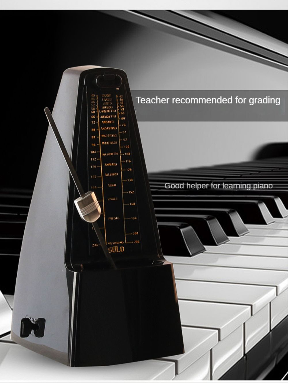 Standard Universal Mechanical Metronome ABS Material For Guitar Piano ...