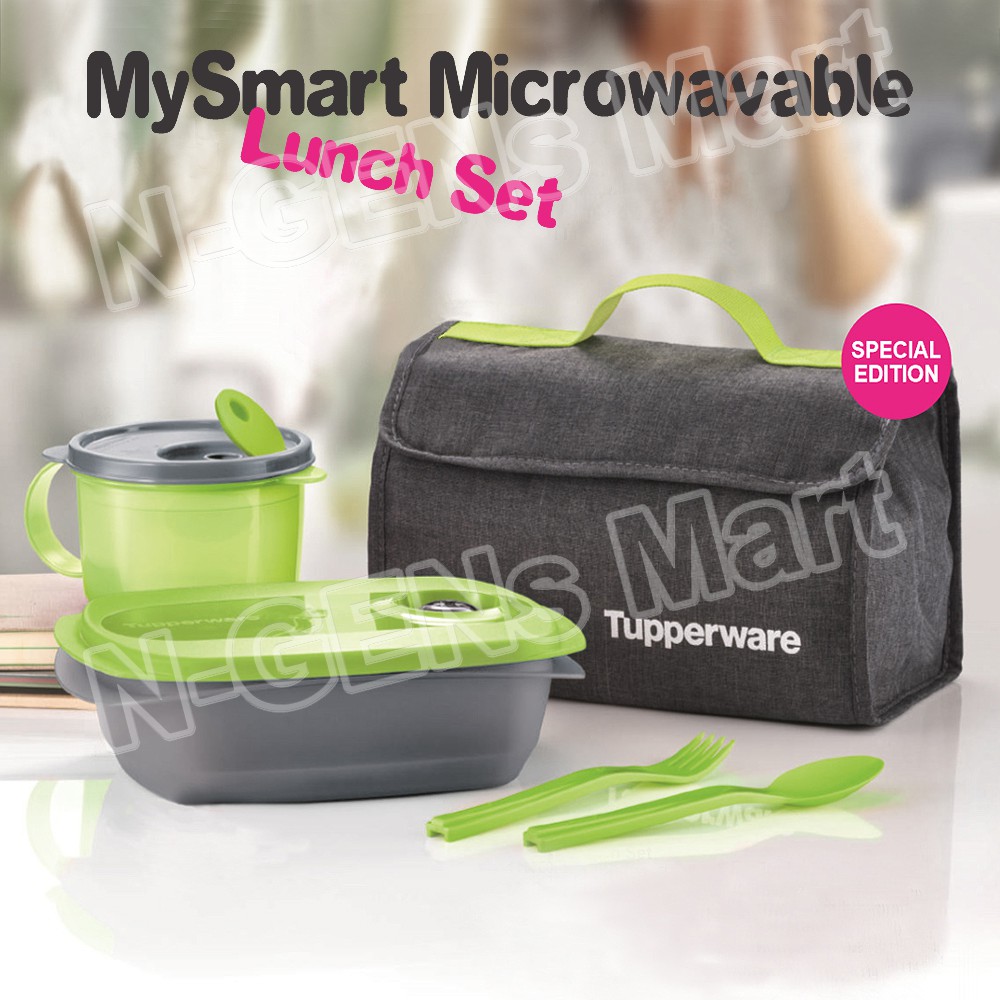 Tupperware MySmart Microwavable Lunch Set Limited Edition | Shopee ...
