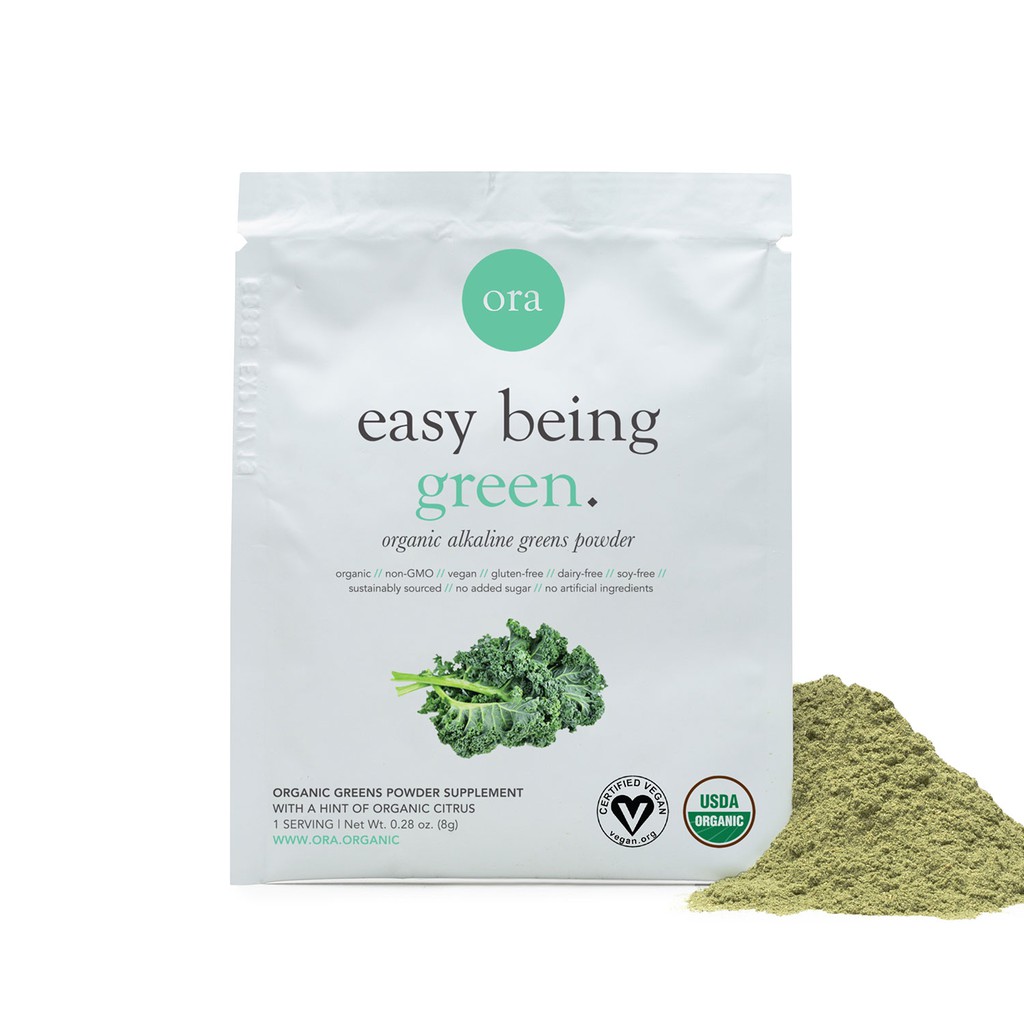 Ora Organic Alkaline Greens Superfood Powder Sachet (Easy Being Green ...
