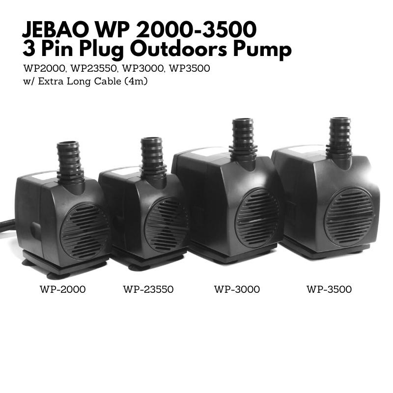 Jebao WP Outdoor Water Pump 4m Weatherproof Cable UK 3-Pin Plug Pond ...
