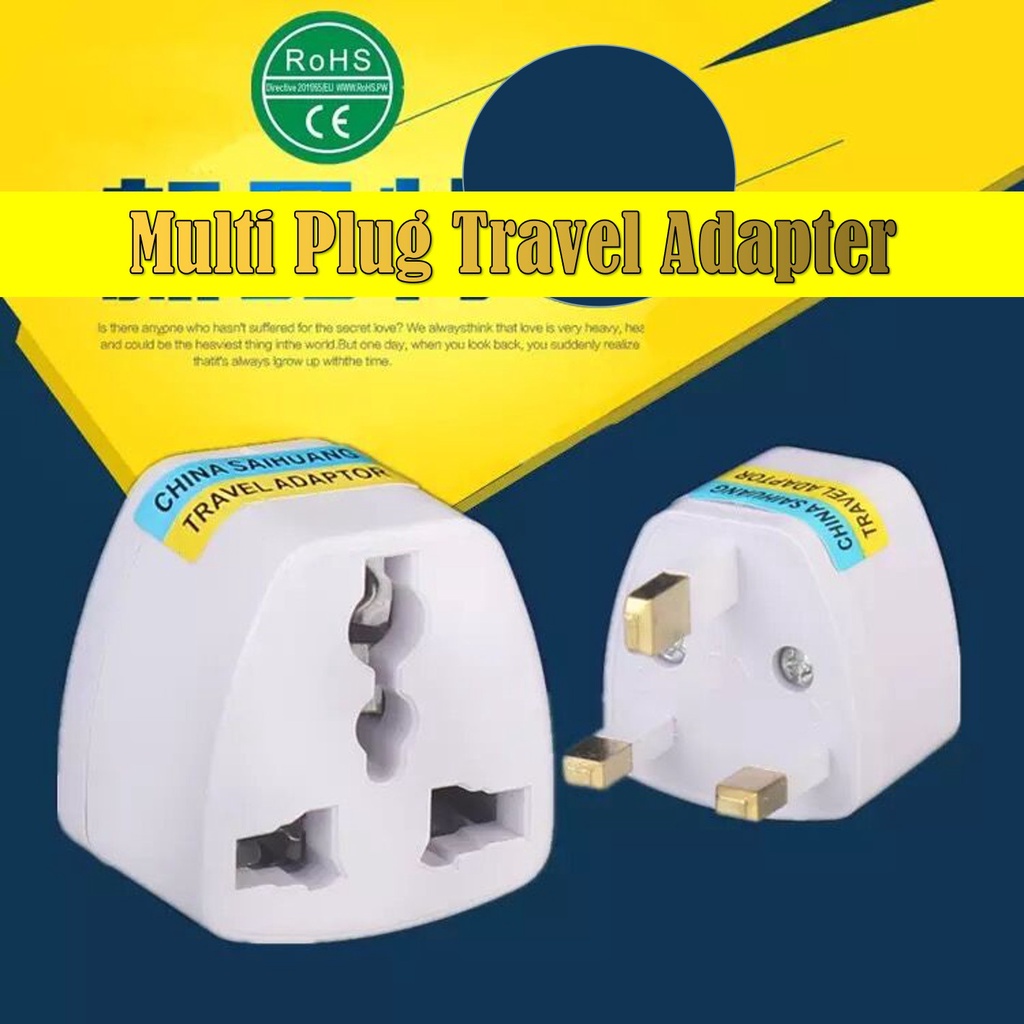 UK 3Pin Plug Travel Adaptor 3 Pin UK Plug Universal Multi Plug HK US AU ...