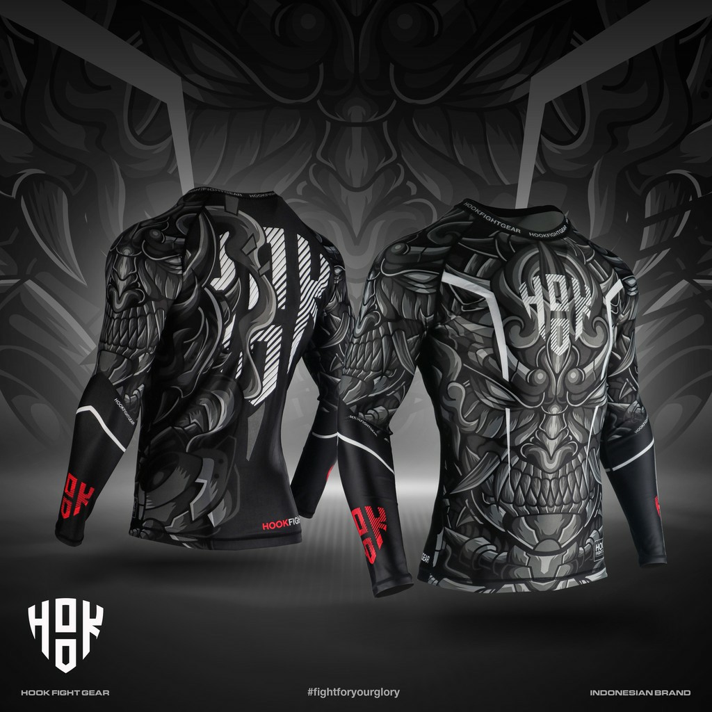 Rash GUARD BJJ MMA HOOK FIGHT GEAR, Compresion MMA, RASH GUARD BJJ ...