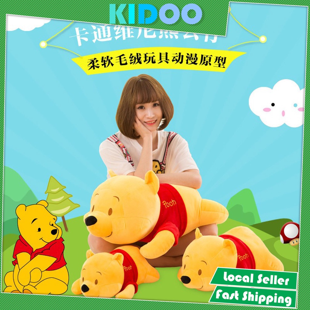 Kidoo Winnie the Pooh Cute Soft Stuffed Plushed Toy/Doll Mainan Patung ...