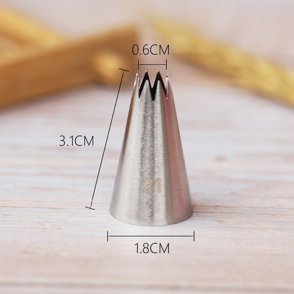 #21 Small Size Open Star Icing Piping Tips Nozzle Cake Decorating Tip ...