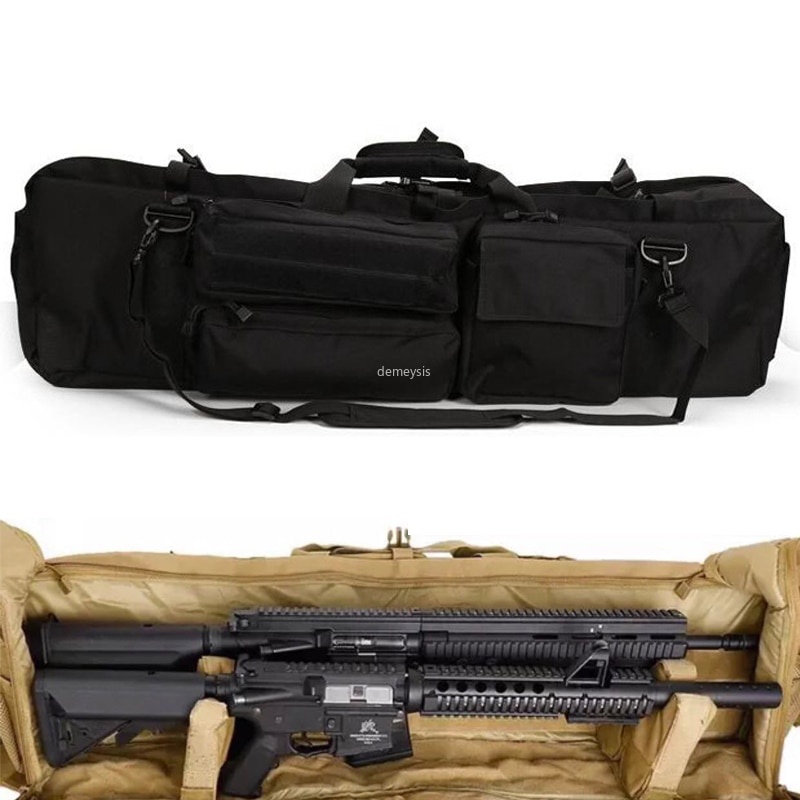 Dual Bag M1ilitary Sniper Backpack Double Rifle Carry Bags for M249 ...