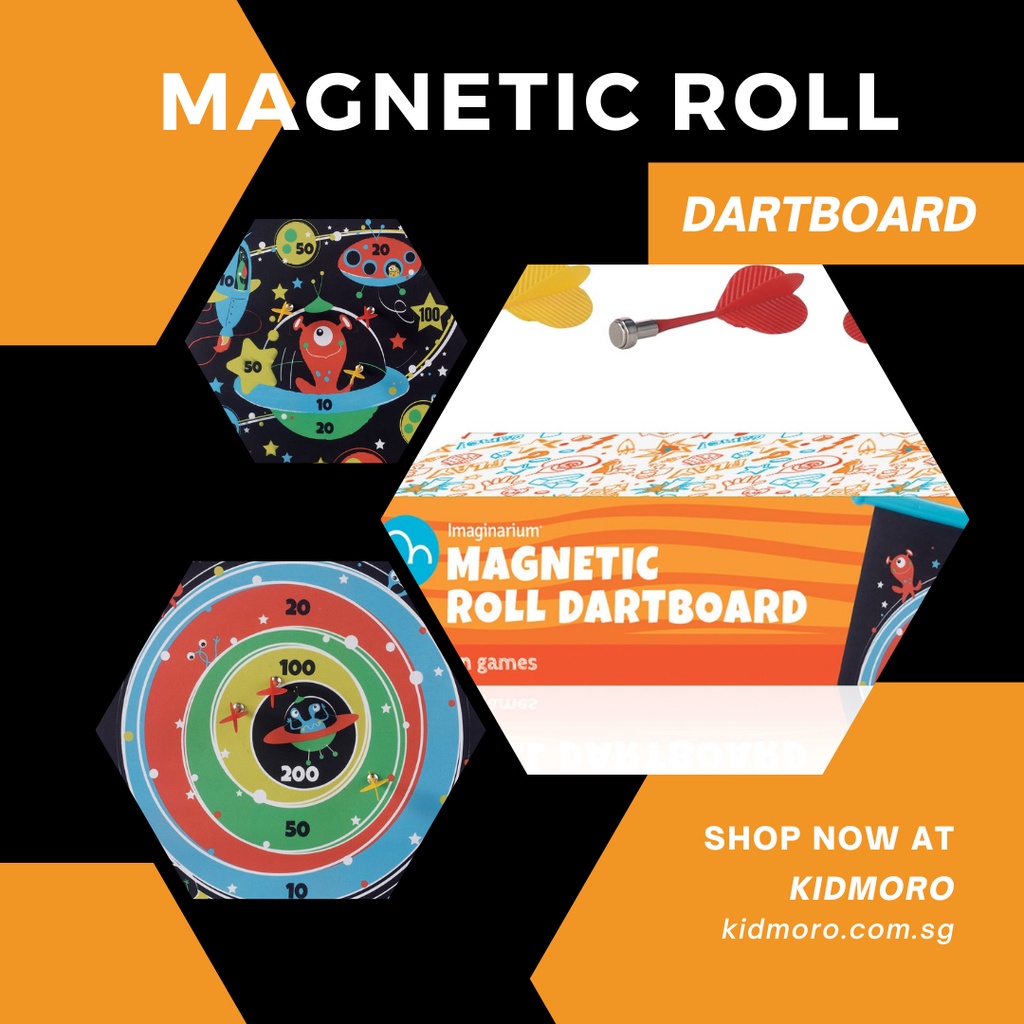 17-inch Magnetic Roll Dartboard, Outer Space Design, Target Game, Fold ...