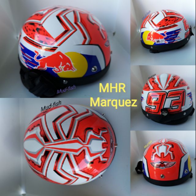 MHR Marquez Quarter Helmet (Red Bull) | Shopee Singapore