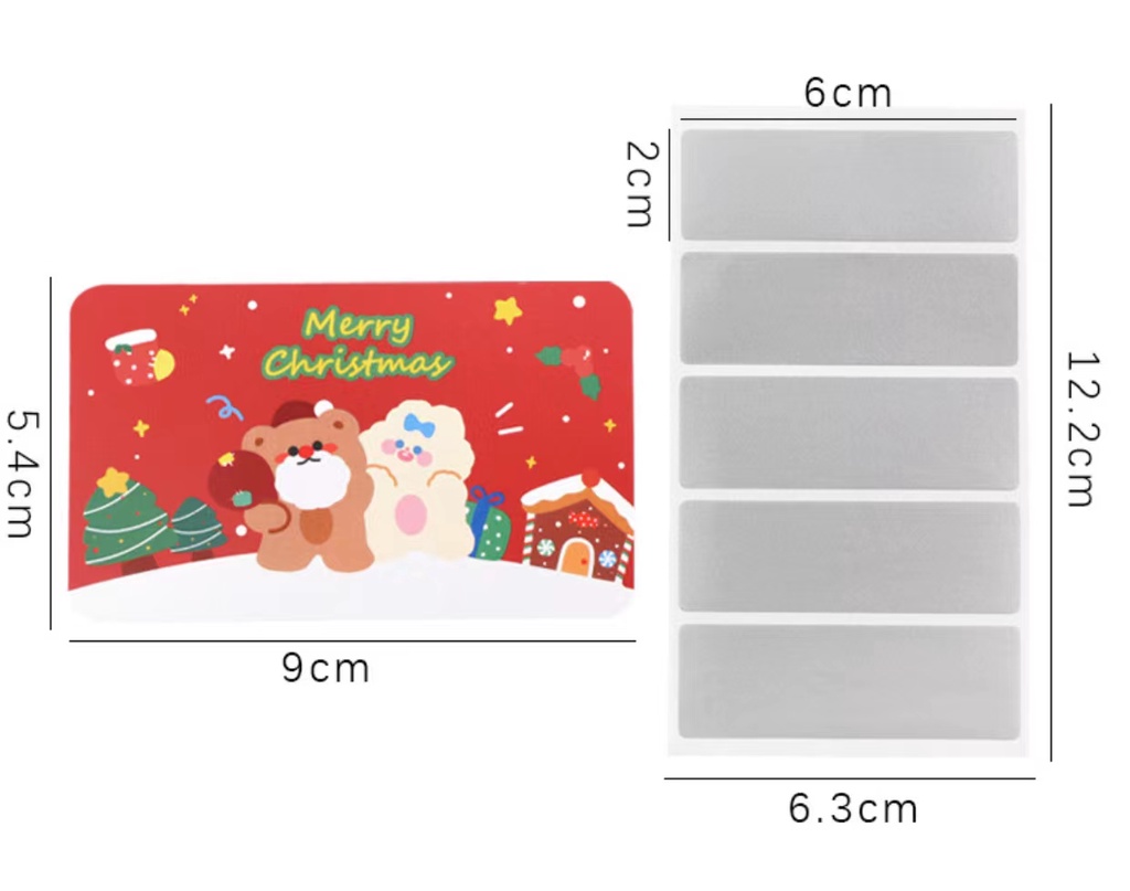 [Coisíní] 20Pcs Children's Christmas Scratch Card Creative DIY Lucky ...