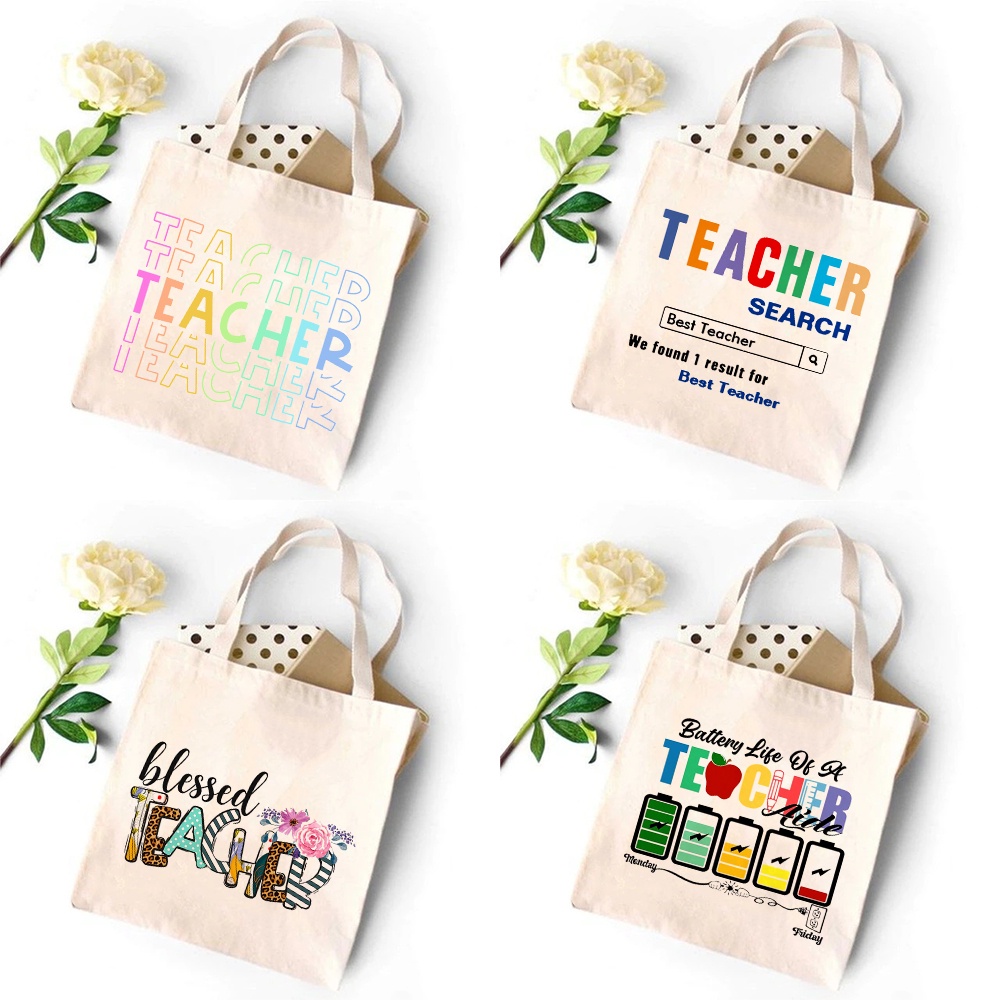 Women Shopper Shopping Bag Canvas Shoulder Bag Female Handbags Reusable ...
