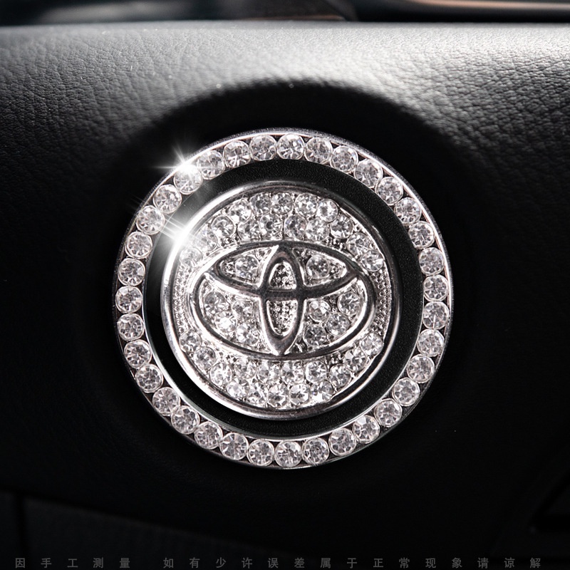 One button start car logo decorative ring with diamond ignition ring ...