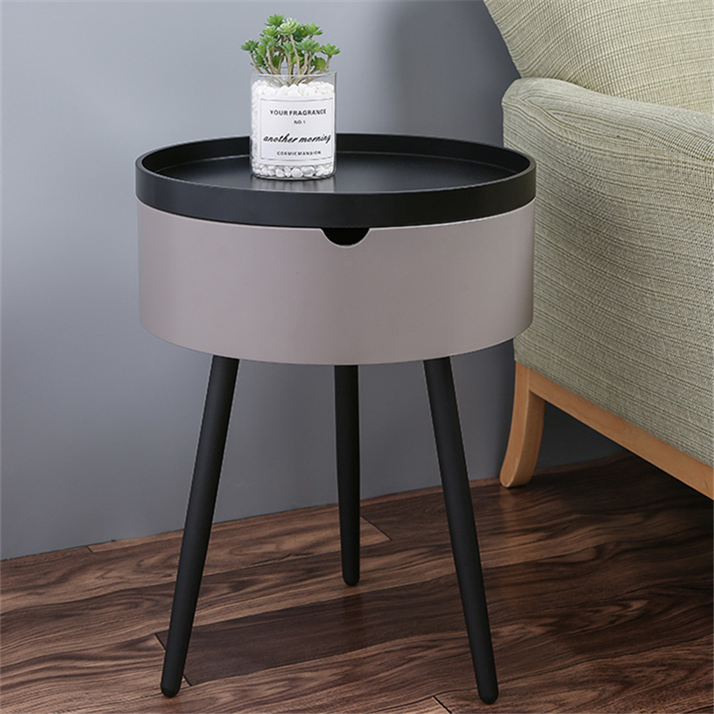 Bedside Table Nordic Style Tea Table Small Round Table Dining Table Bed ...