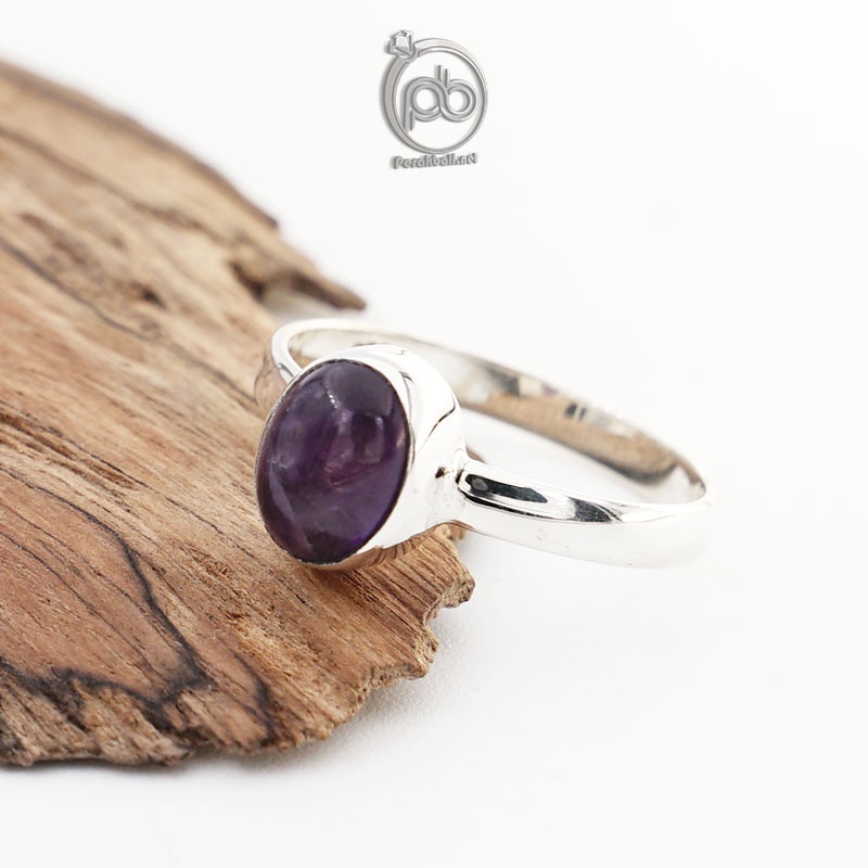 Amethyst Natural Silver 925 Amiko Women's Ring | Shopee Singapore