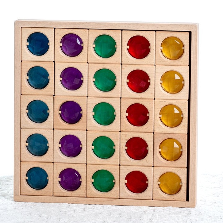 Beech Wood Large Particle Building Blocks Acrylic Translucent Childhood ...