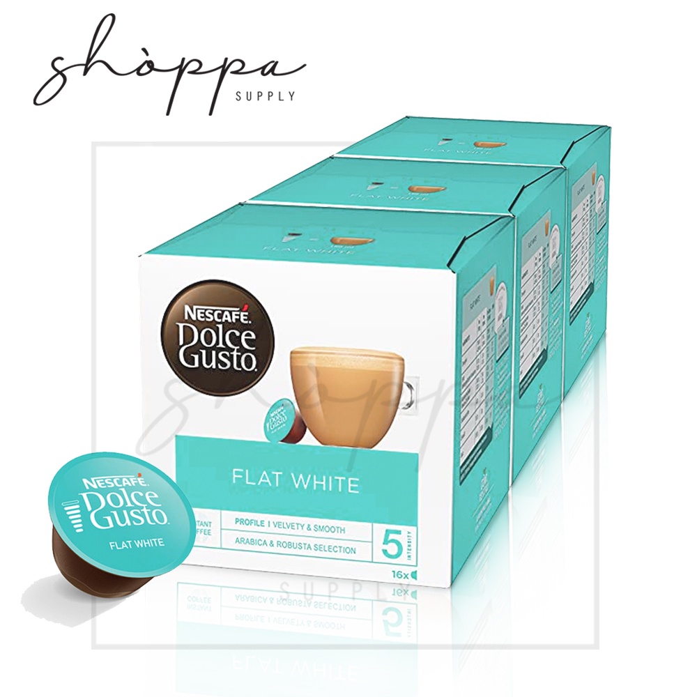 SHOPPA Nescafe Dolce Gusto FLAT WHITE | 16 Capsules/Box [Pack of 3 ...