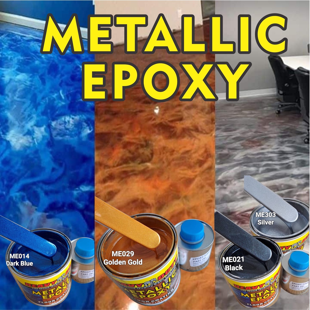 ( Metallic Epoxy Paint ) 1L METALLIC EPOXY FLOOR PAINT [ HEAVY DUTY ...