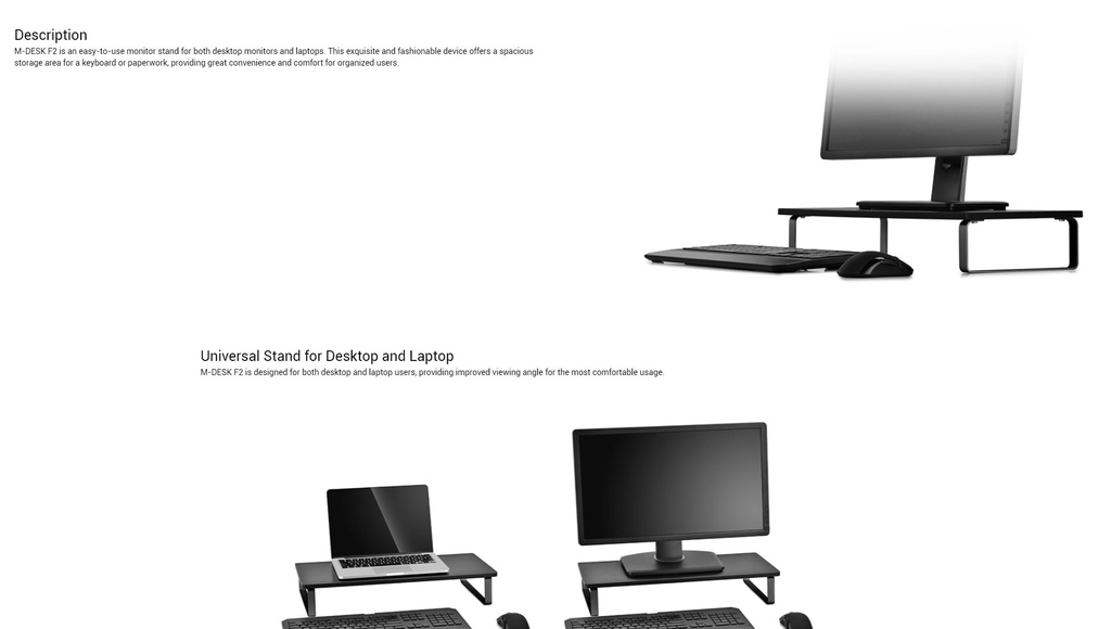 Deepcool M-desk F2, Monitor Stand, Black (1 YEAR WARRANTY BY TECH ...