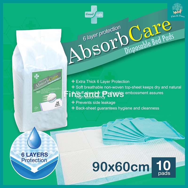 [Good Life] Absorbcare Adult 90x60cm Incontinence Pee Pads (10pcs ...