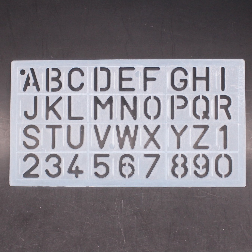 Stencil Plate NO.720 Plastic ABC Letter Stencil Ruler 20mm | Shopee ...