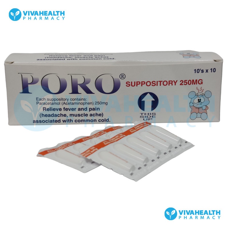 Poro (Paracetamol) 125mg or 250mg Suppositories 10s | Shopee Singapore