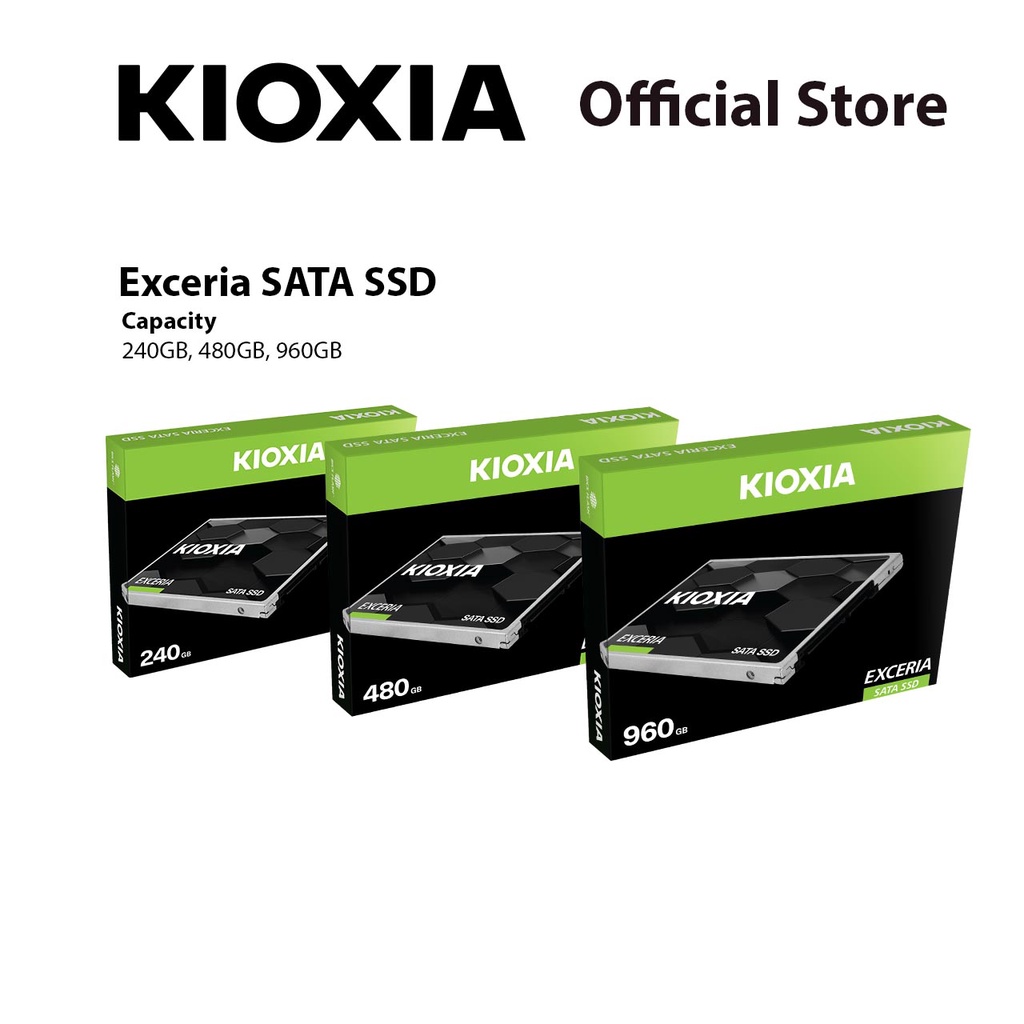 KIOXIA EXCERIA SATA SSD - R555/W540 Mb/s - 240GB 480GB 960GB | Shopee Singapore