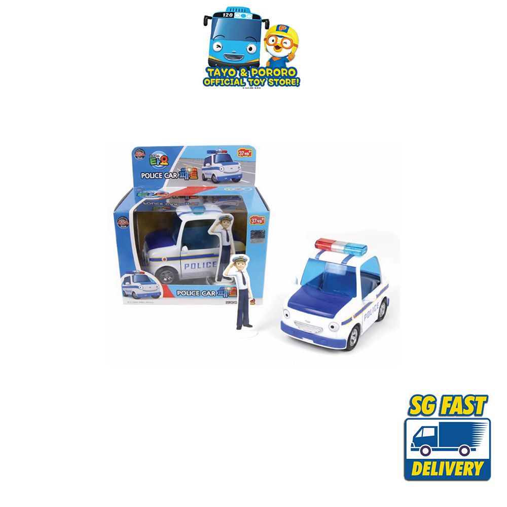 Tayo Metal Police Toy Car, Pull Back Die Cast Kids Children Vehicle ...