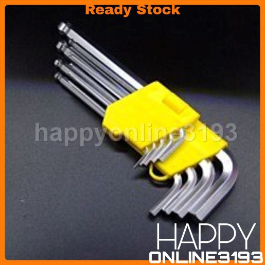 9pc (Long) Allen Key Set Wrench Tools Sepana中长内六角扳手 | Shopee Singapore