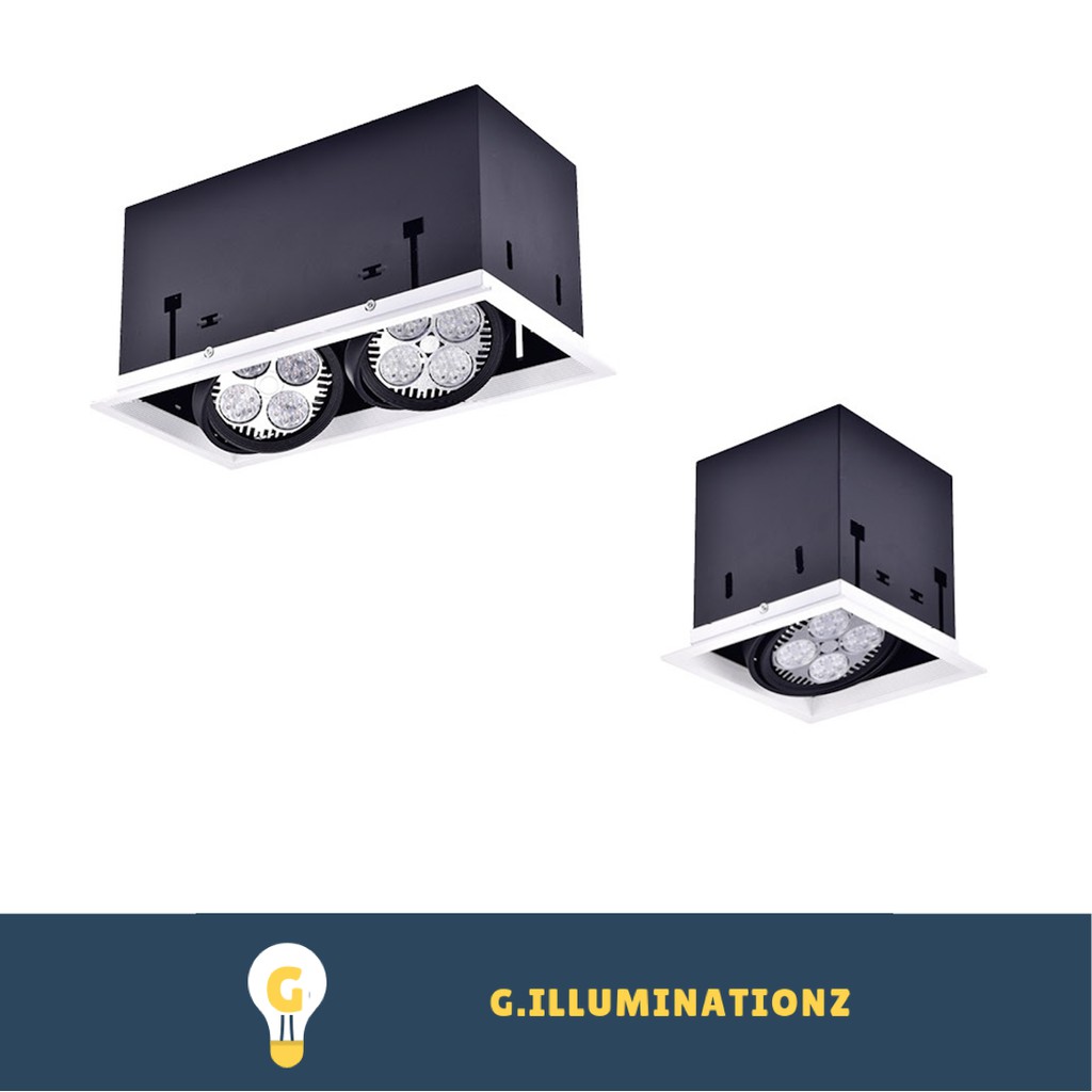 Single / Double PAR30 E27 Recessed Downlight White Fittings / Modern ...