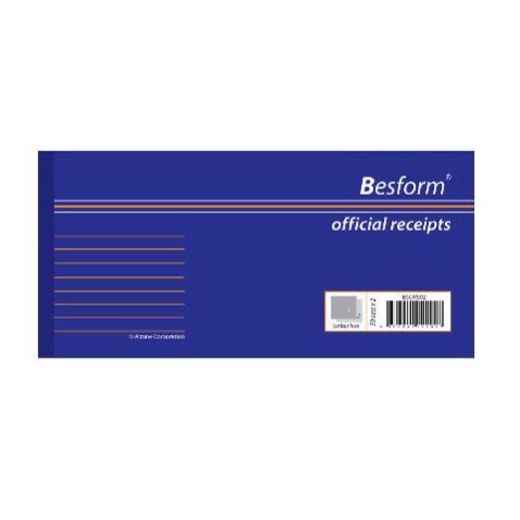 Besform Carbonless Official Receipt Book (50 Sets x 2 Ply) | Shopee ...