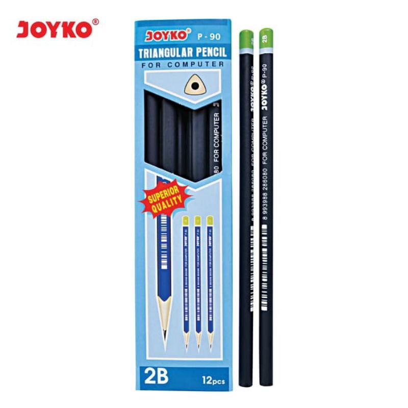 Joyko P - 90 Triangle 2B Pencils / (1pack/12pcs) | Shopee Singapore