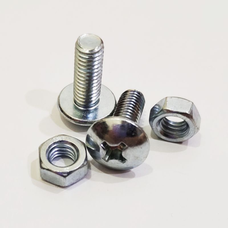 Skru + Nut Kunci Raga Motor Screw Plate Number Skru Nombor Plate Papan ...