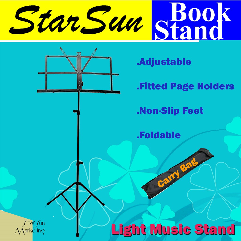 Music Note Stand comes with carrying bag for guitar, ukulele, drums ...