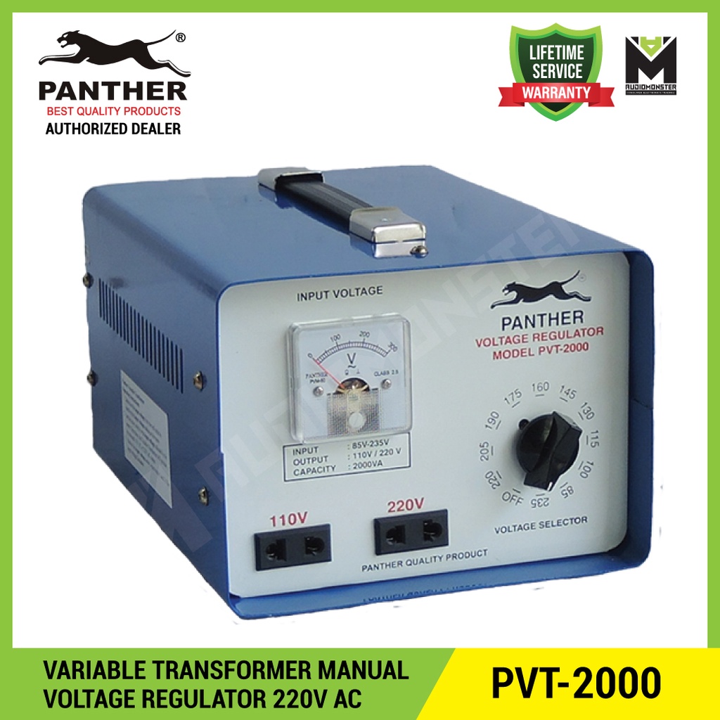 Panther PVT 2000 Manual Voltage Regulator / Variable Transformer 2000 ...