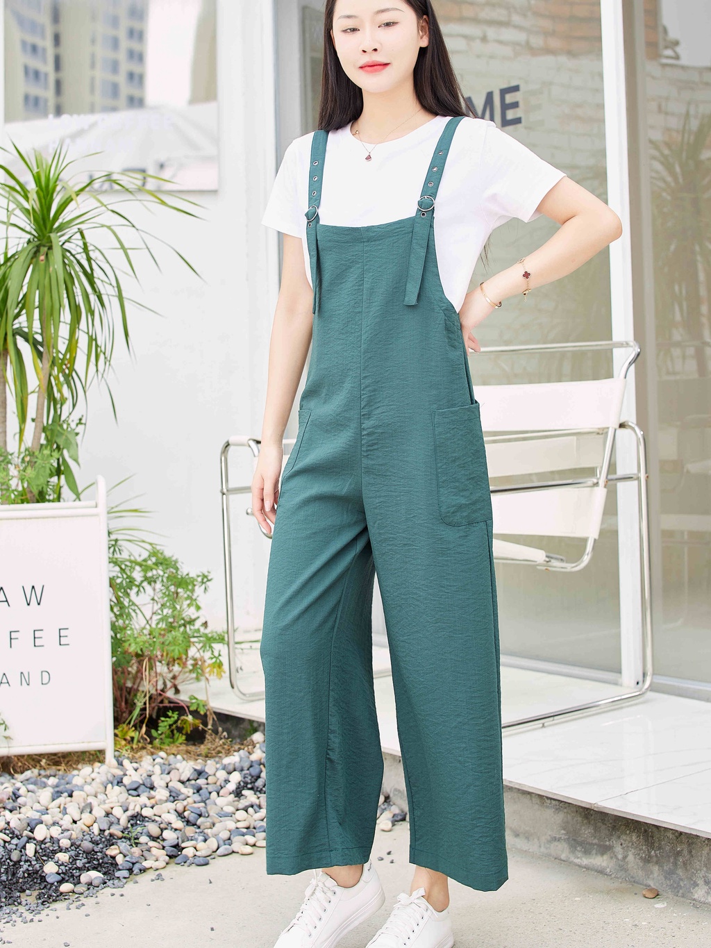 Eyouth 1518 Women overalls cotton linen ladies full length Jumsuits ...