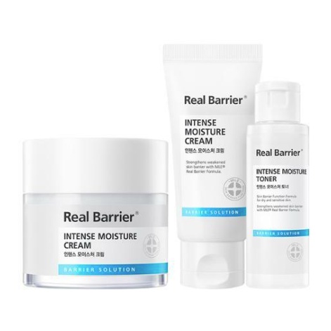 Real Barrier INTENSE MOISTURE CREAM / Cream 50ml+50ml+TONER 50ml / Real ...